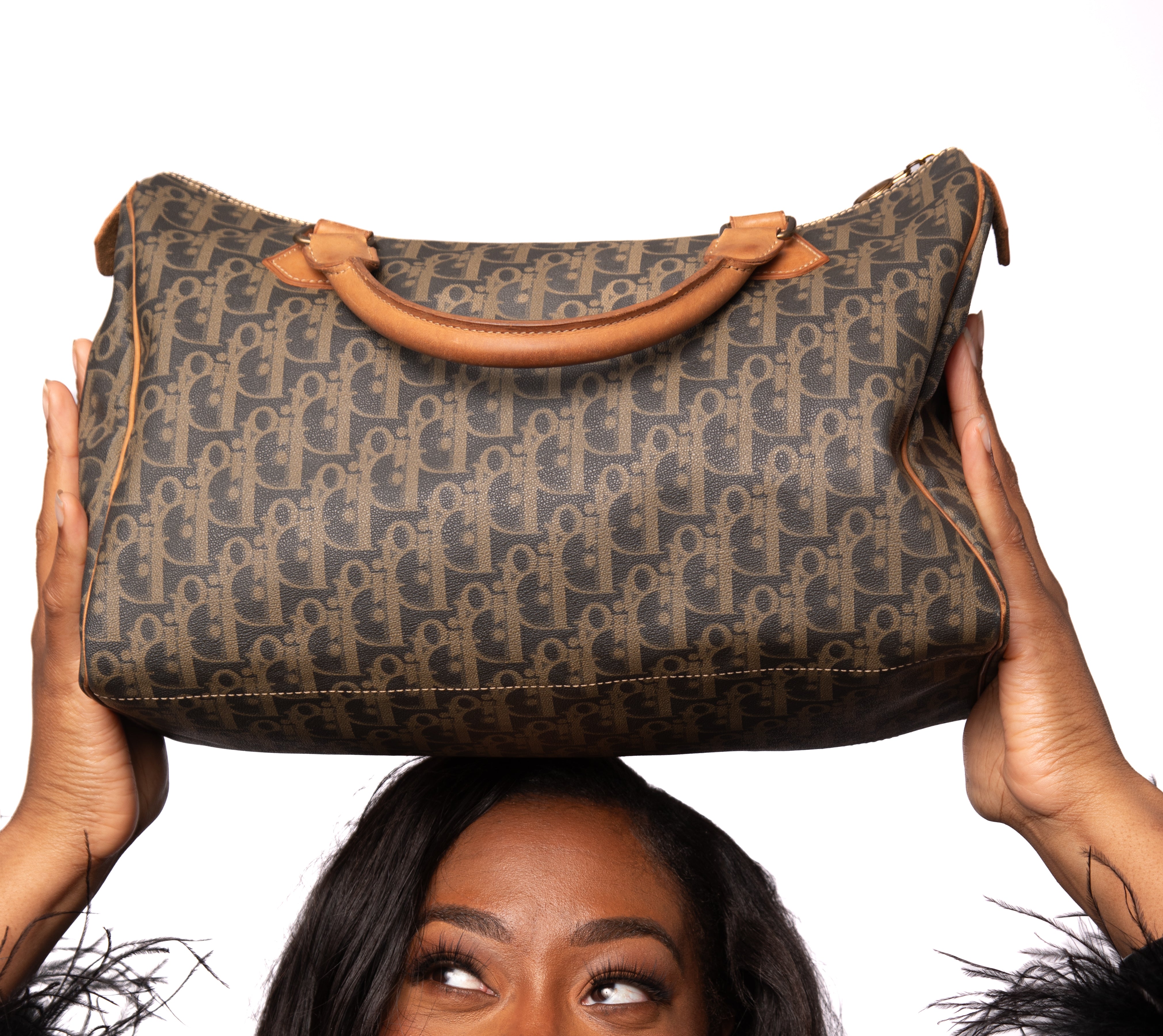 Rare Christian Dior Dior Monogram Boston Bag 35 Speedy – The Nouvou